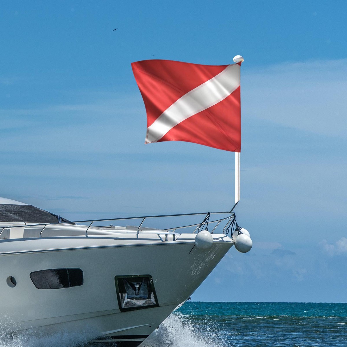 Scuba Diving Flag Boat