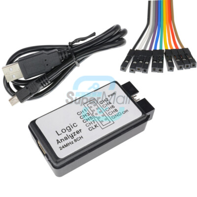USB Logic Analyzer Device Set USB Cable 8CH 24MHz for ARM FPGA M100 | eBay