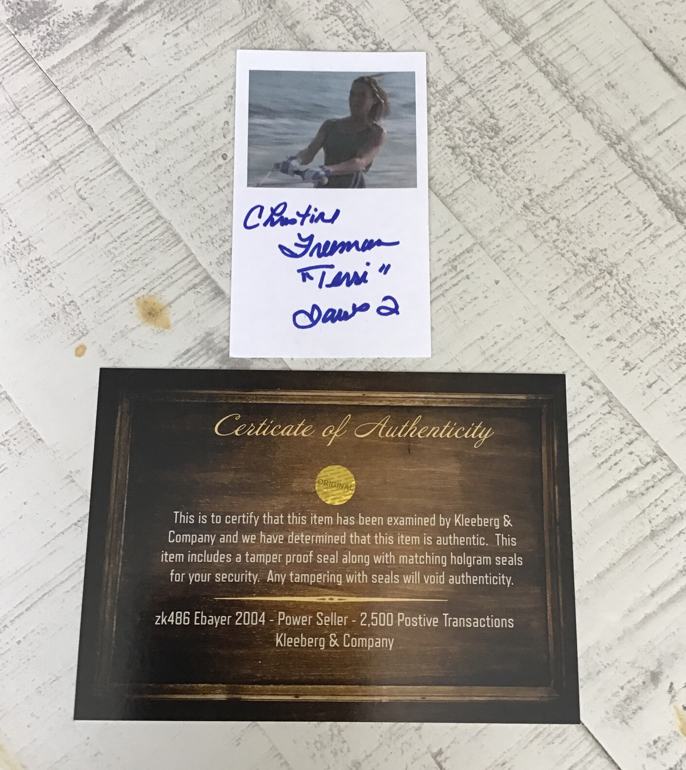 Autographed Christine Freeman Jaws 2 3x5 Photo Card COA Adds Role ...