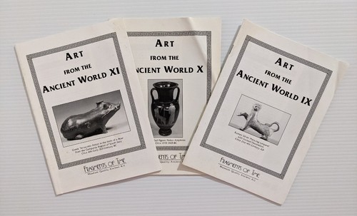 Lot of 3 Fragments of Time Art from Ancient World Catalog Vol 9 to 11 c ...