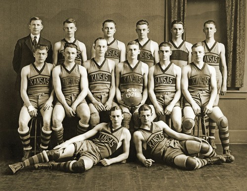 1920 Kansas University Basketball Team Vintage Old Photo 8.5" x 11 ...