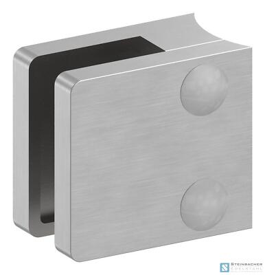 Edelstahl Glasklemme Mod. 22, 30x30x18mm, Anschluss: 33,7mm, V2A ...