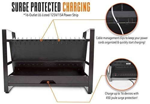 Line Leader?16 Unit Compact Mobile Charging?&?Storage Cart?|?Open ...