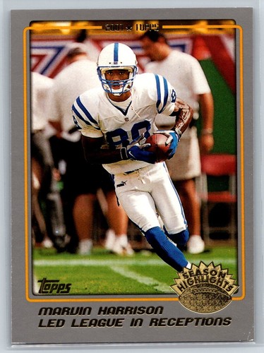 2001 Topps Marvin Harrison Season Highlights Indianapolis Colts #289 | eBay