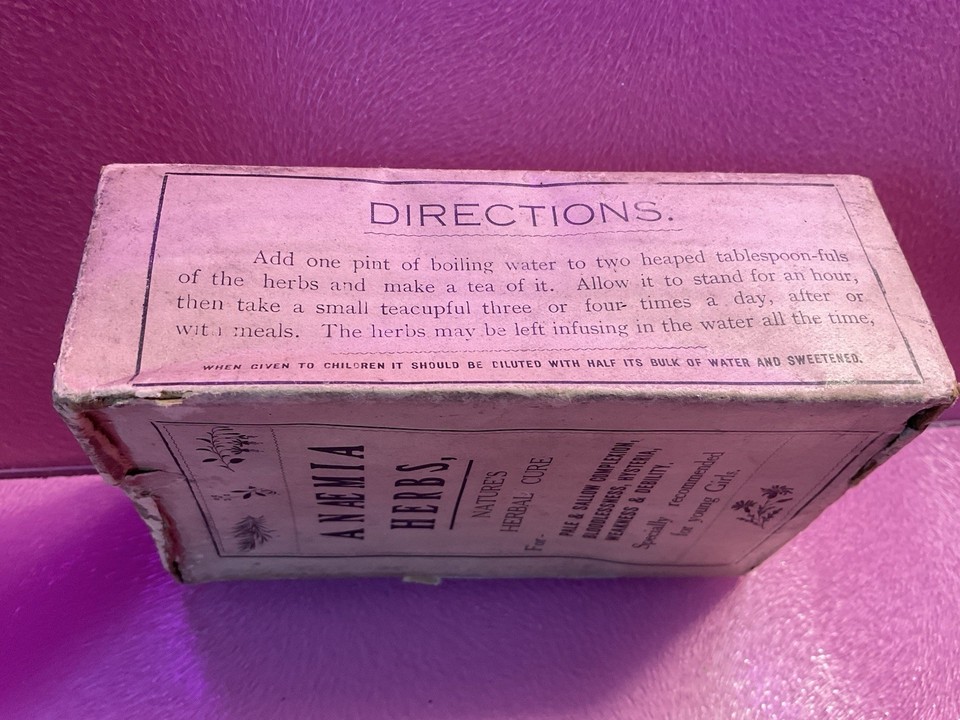 Antique Chemists Box Anaemia Herbs Morvah Herbal Remedies Unopened ...