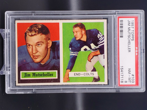 1957 Topps Jim Mutscheller Baltimore Colts 103 PSA 8 | eBay