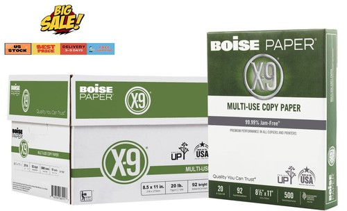 Boise X-9 Multi-Use Printer & Copy Paper, 10 Reams, 8.5x11", 5000 ...