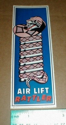 Air Lift Rattler Shock Absorber springs vtg Nascar drag racing decal ...