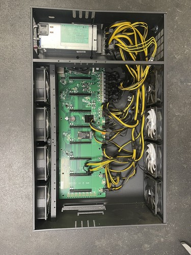 8 Slot GPU Mining Server Case w/ Motherboard, PSU, & SSD | eBay