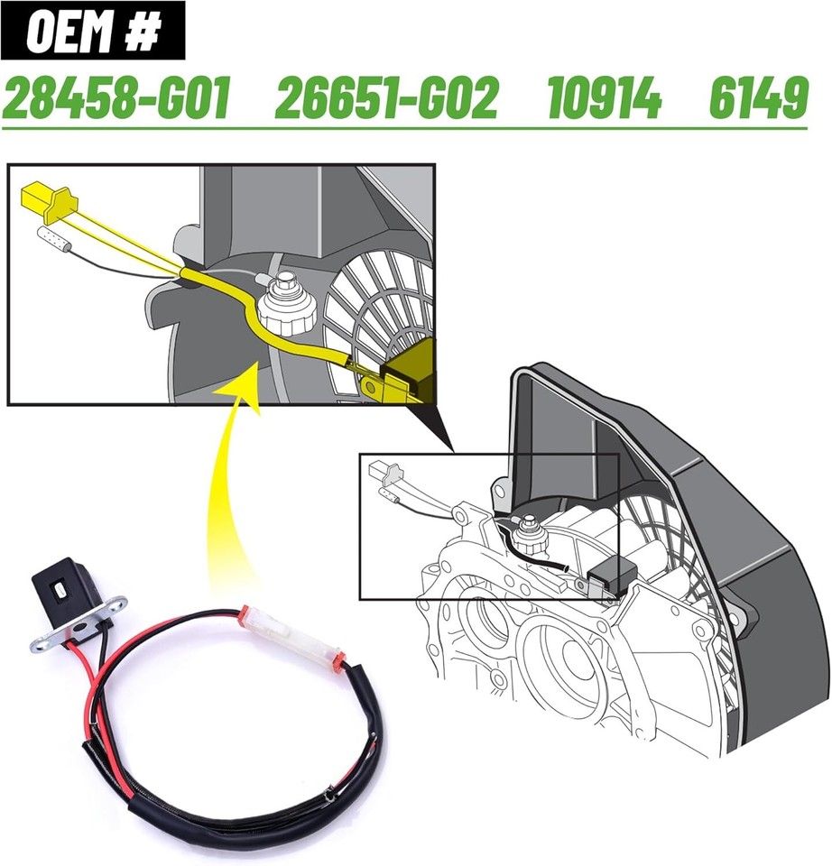 4 Cycle Ignition Pickup Pulsar Coil for EZGO Golf Cart 28458-G01 26651 ...