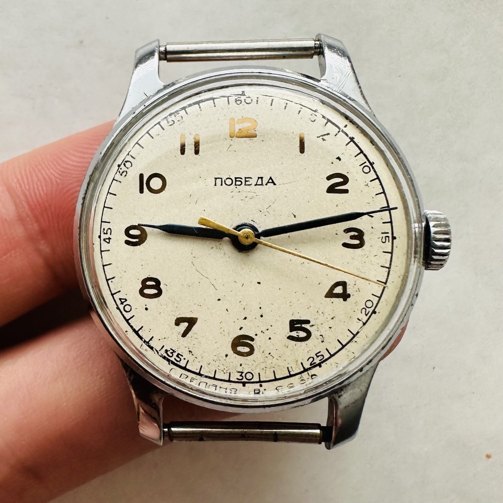 RARE SERVICED! ZIM POBEDA 1955 USSR watch Soviet vtg … - Gem