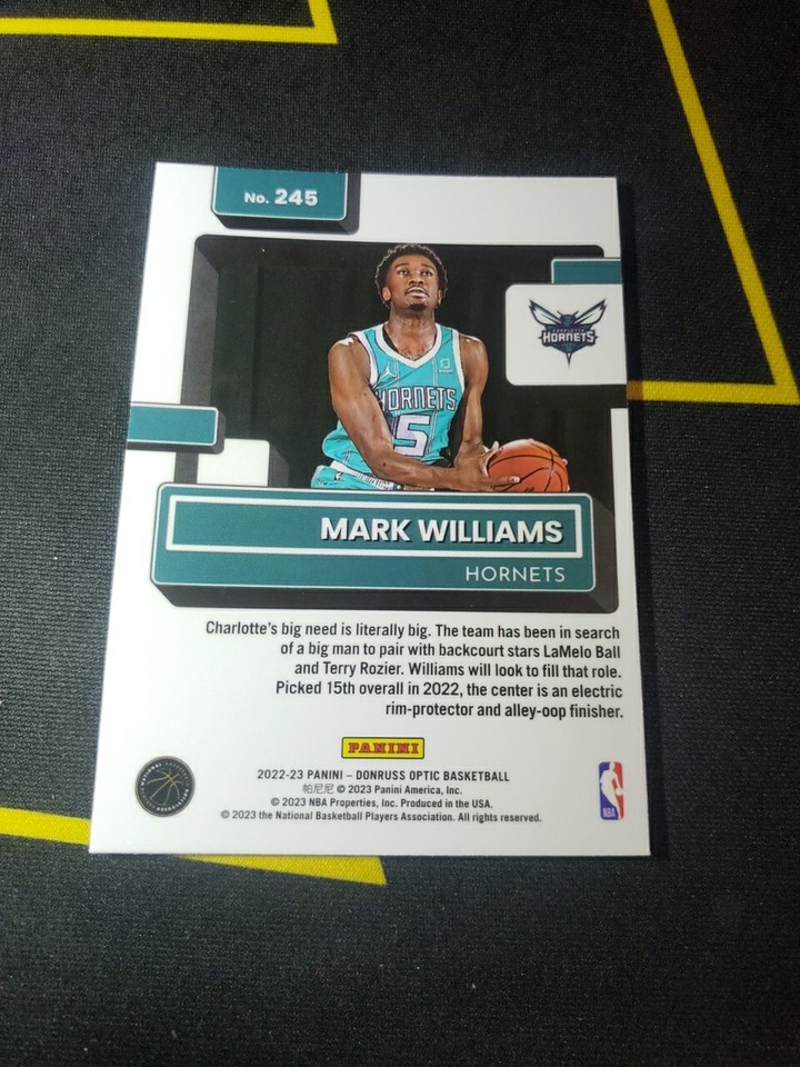 2022-23 Panini Donruss Optic Mark Williams Rated Rookie #245 Hornets | eBay