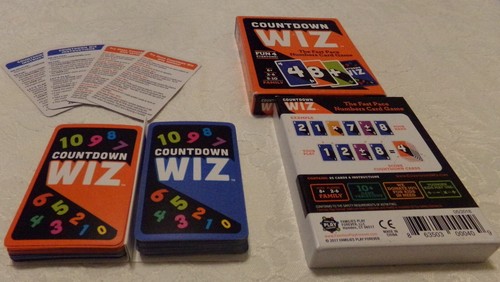 Countdown Wiz Fast Paced Numbers Card Game Complete in Box VGC Nonsmoke ...