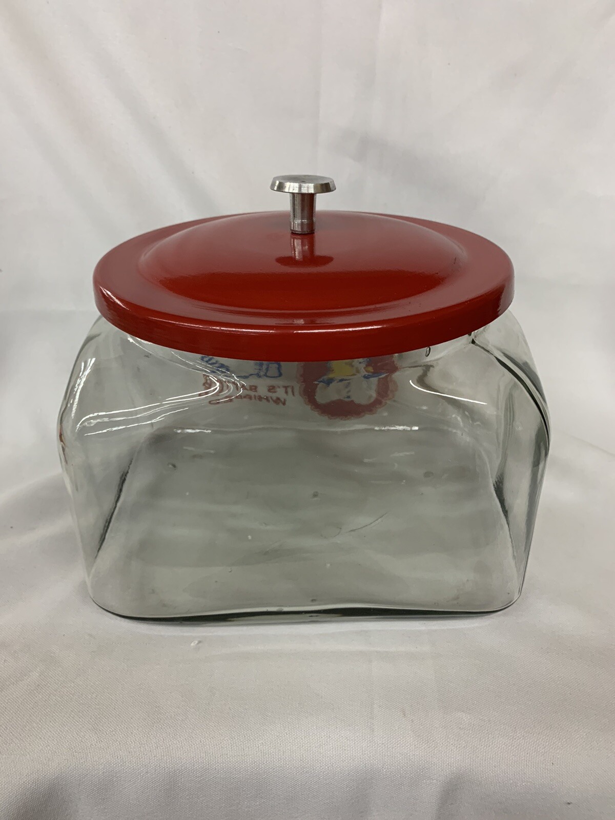 "SUNBEAM BREAD" GLASS COUNTER TOP JAR (8"x 6.5") NEAR PERF COND, VERY ...