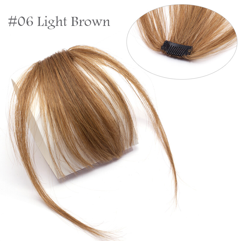 CHEAP Clip in Neat Air Bangs Front Fringe 100% Remy Human Hair ...