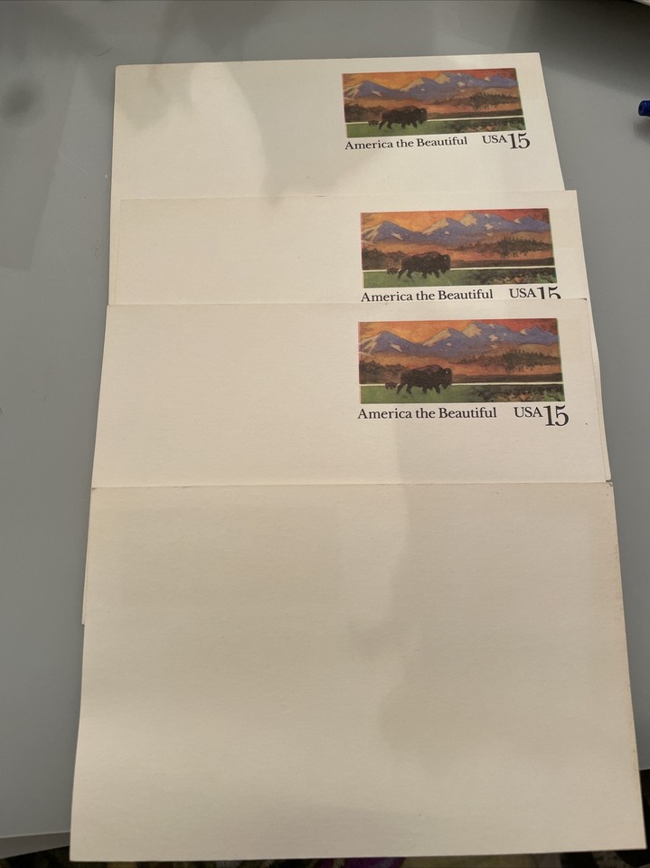 Retro 1988 - 4 Blank Postcards "America the Beautiful" USA 15 Cents ...