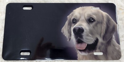 Golden Retriever Dog License Plate New Car Tag Metal Aluminum, USA | eBay