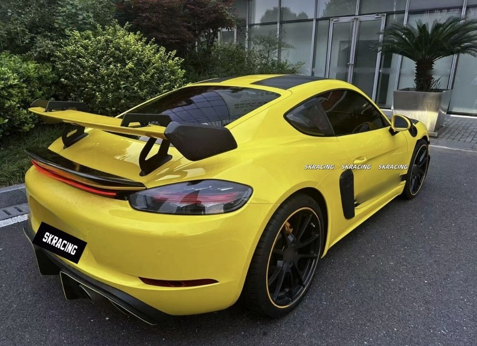 Fits 17-24 Porsche Cayman 718 982 Real Carbon Fiber Rear Window Louver ...