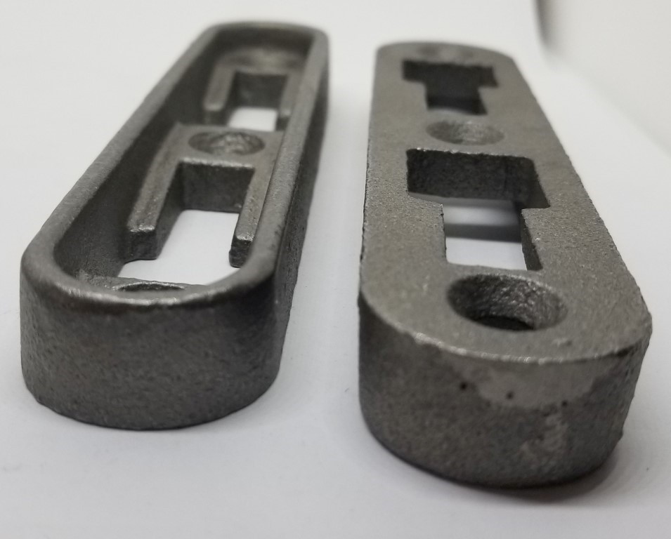 LARGE SQUARE Cast Iron Bed rail Fasteners frame antique vintage repair ...