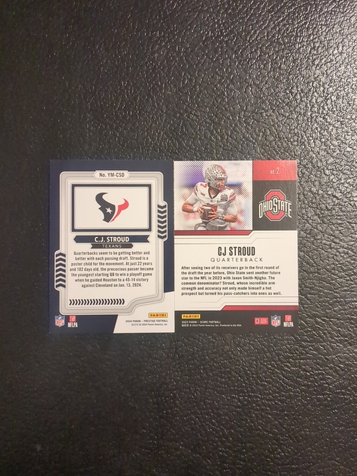 C. J. Stroud YOUTH MOVEMENT HOLO #YM-CSD 2024 Prestige Youth Movement ...