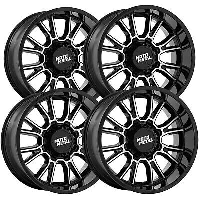 (4) Moto Metal MO810 Legacy 17x9 8x6.5" +1mm Black/Machined Wheels Rims ...