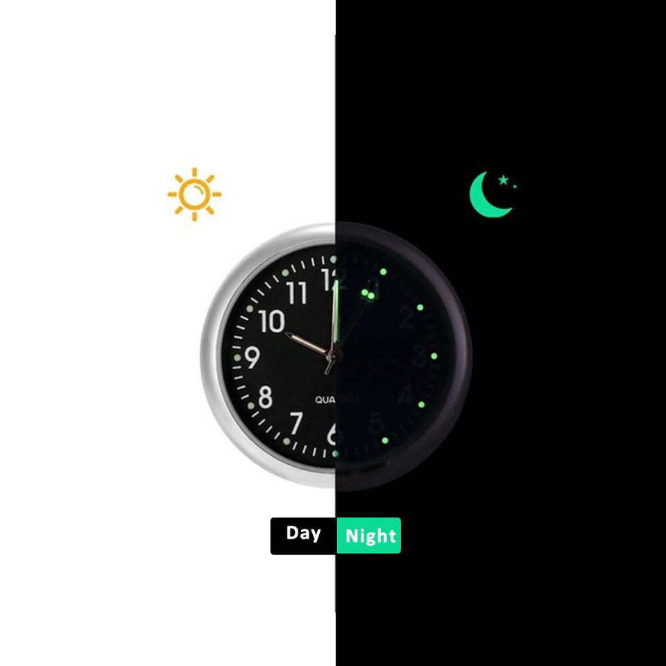Universal Luminous Car Internal Stick-On Digital Watch Quartz Clock ...