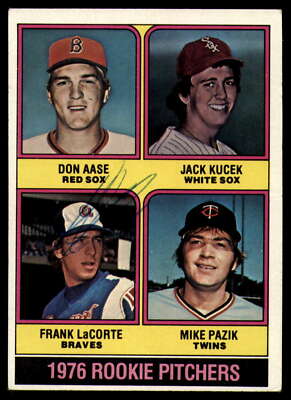1976 Topps #597 Don Aase/Jack Kucek/Frank LaCorte/Mike Pazik EX++ ...