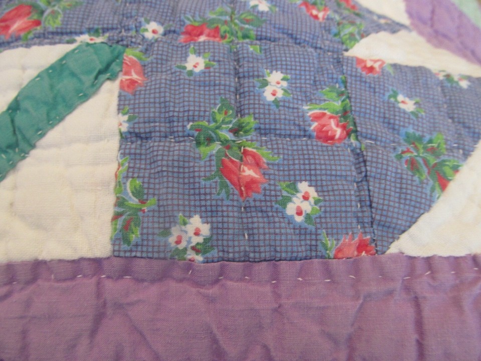 Vintage 1940s Handmade MAPLE LEAF Patchwork Quilt~Hand Quilted 64x82 | eBay
