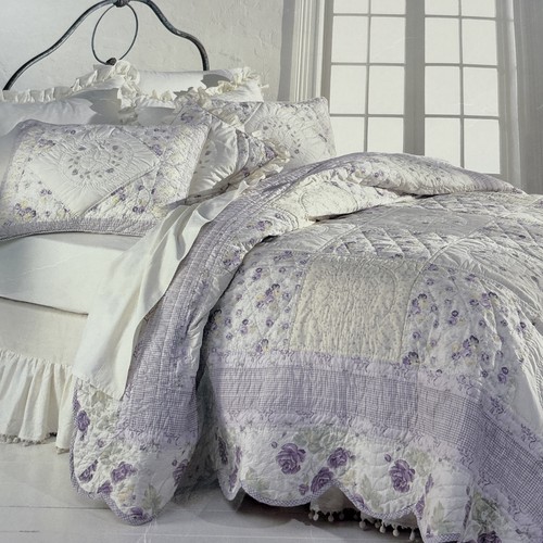 Vtg The Armoire Collection King Purple Patchwork Quilt Veronica | eBay