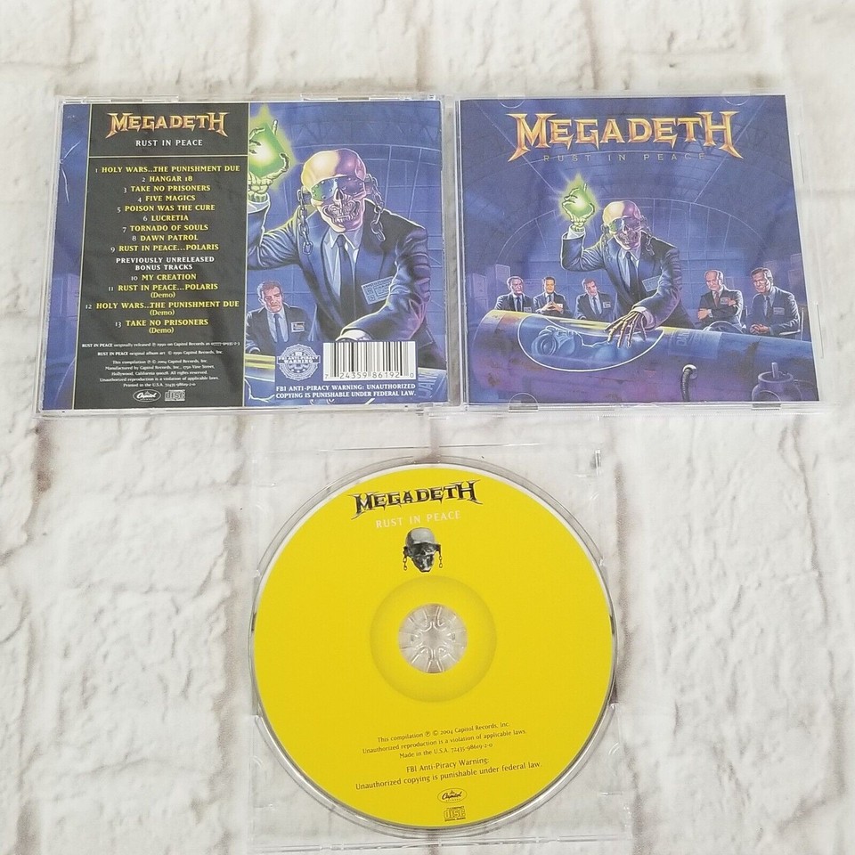 Rust in Peace Megadeth CD 2004 bonus track demo dave mustaine remixed ...