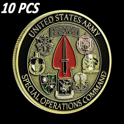 10PCS Bronze Plated Commemorative U.S. Army Special Operations Command ...