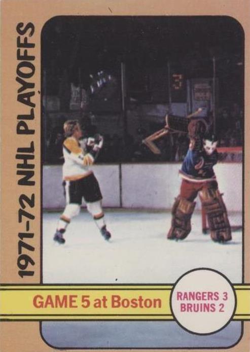 1972-73 O-Pee-Chee - 1971-72 NHL Playoffs Boston Bruins, New York ...