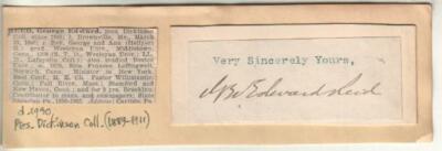 George Edward Reed Autograph President of Dickinson College D.30 | eBay