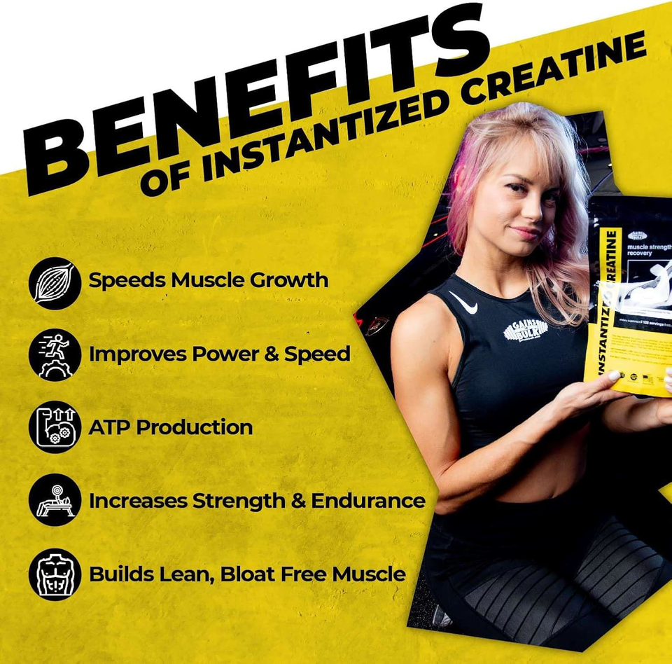 Instantized Creatine Monohydrate Gains in Bulk, Worlds First 100% ...