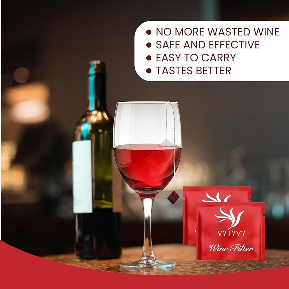 24Pcs Wine Filters the Wand Wine Purifier Wine Accessorie for Wine ...
