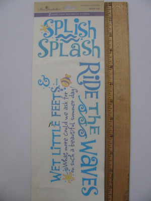 Miss Elizabeth's Stickers WATER FUN 2 Sided Clear Stickers | eBay