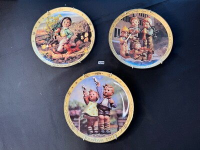 Lot (3) Danbury Mint M.J. Hummel Millennium Plate Collection Collector ...