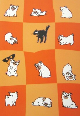 Pug Halloween Card with Envelope Hallmark | eBay