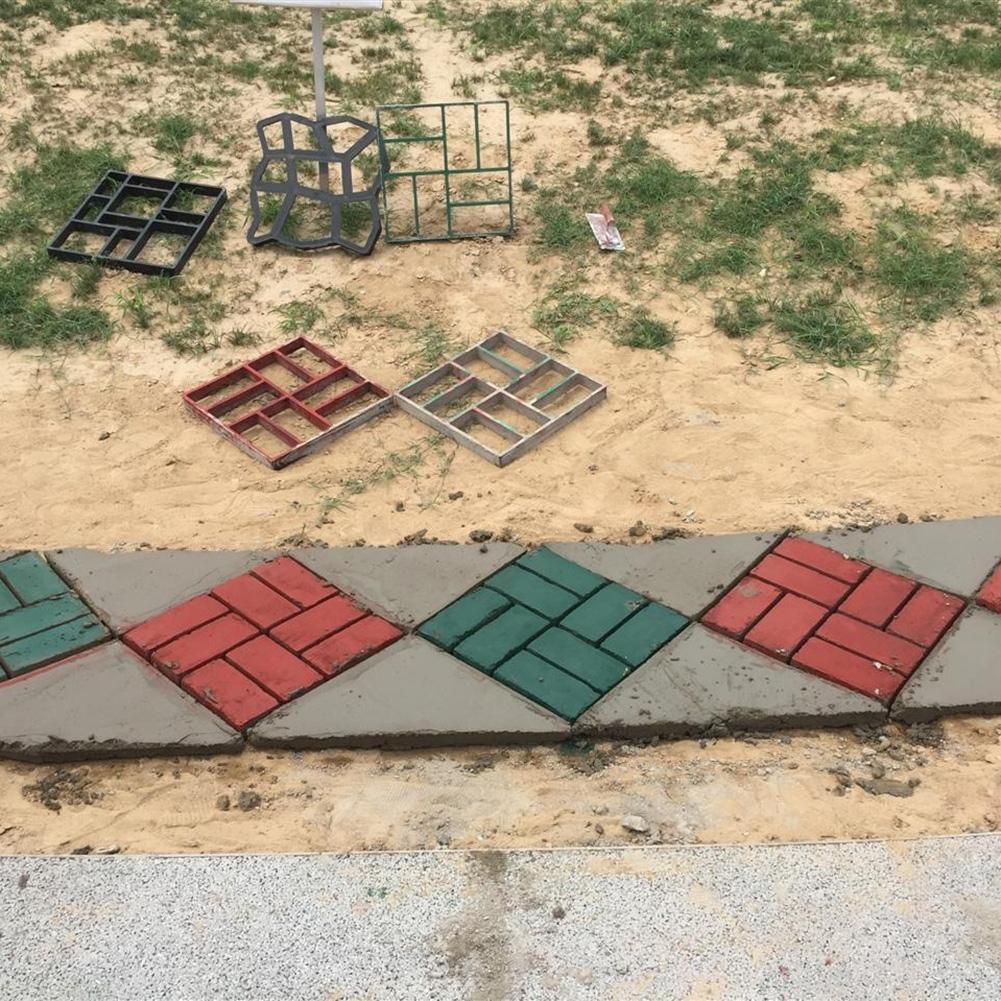 Path Maker Mold DIY Paving Cement Brick Stone Road Concrete Mould ...