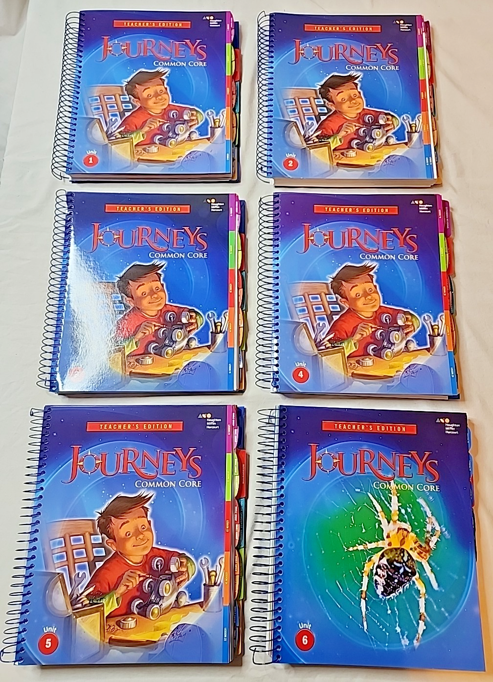 HMH Houghton Mifflin Journeys Grade 4 Teacher Edition Set Volumes 1-6 ...