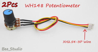 2Pcs Portable 10K OHM Linear Taper Rotary Potentiometer 10KB B10K Pot ...