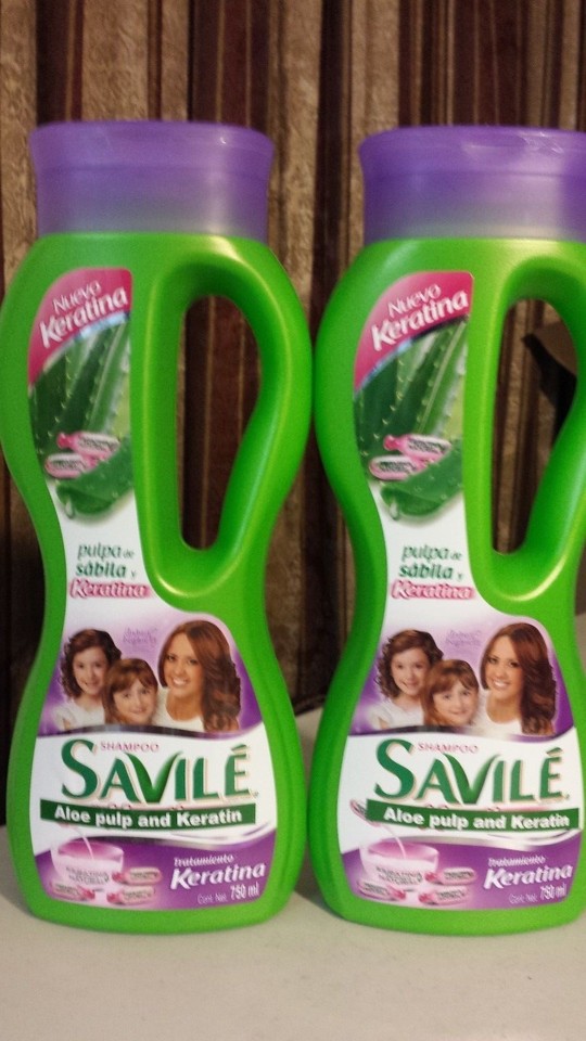 2 SHAMPOO SAVILE ALOE PULP AND KERATIN (PACK OF 2) 750 ML EACH ALL HAIR ...