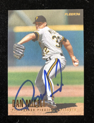 DAN MICELI 1996 FLEER AUTOGRAPHED SIGNED AUTO BASEBALL CARD 528 PIRATES ...