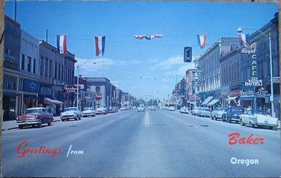 Baker, OR 1960s Chrome Postcard: Main Street/Downtown - Oregon Ore | eBay