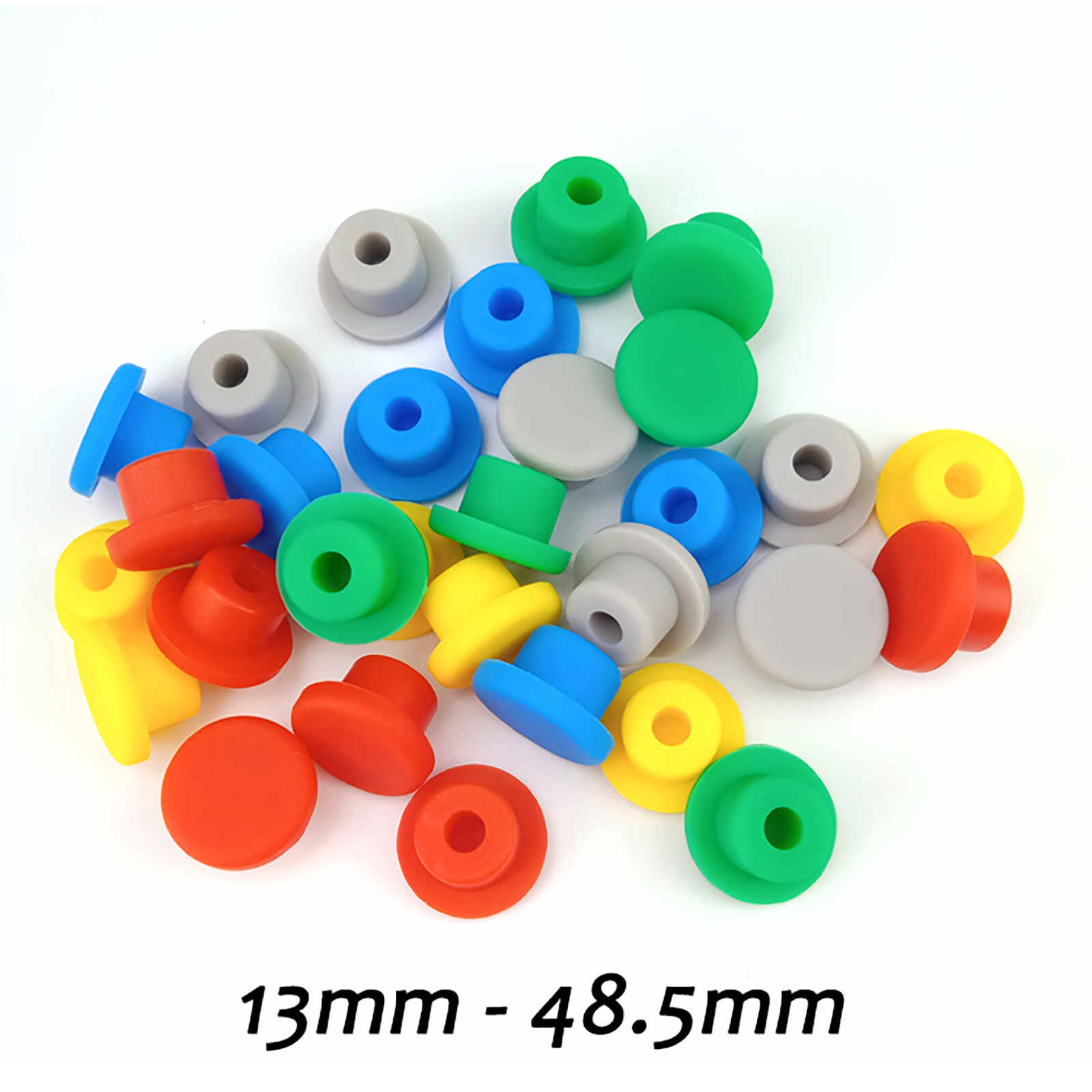 Round Silicone Rubber Seal Hole Plugs Blanking End Caps Seal Bung 13mm ...