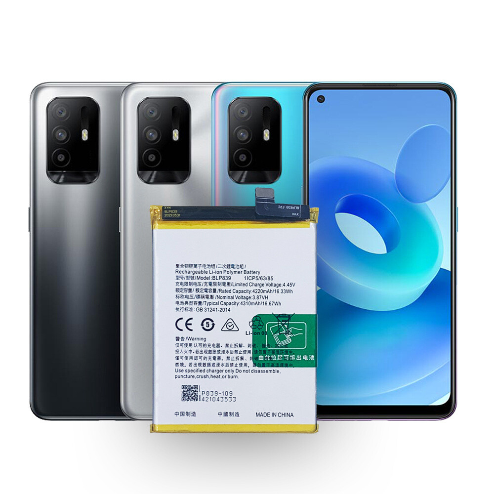 100% New Replacement Battery For OPPO 5G A95 BLP839 Mobile Phone High ...