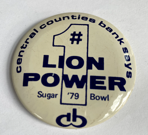 Vintage Penn State 1979 National Championship Button Football VTG Sugar ...