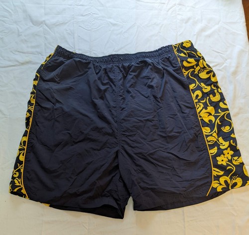 St. John's Bay Big and Tall Swim Trunks Size 2XL NAVY YELLOW FLORAL ...