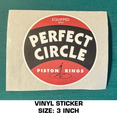 PERFECT CIRCLE PISTON RINGS VINTAGE ORIGINAL VINYL STICKER DECAL - DRAG ...