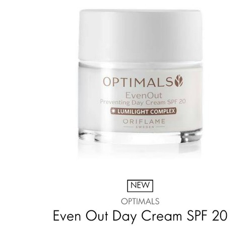 Oriflame Optimals Even Out Day Cream SPF 20 (Reduce Dark Spots), New ...